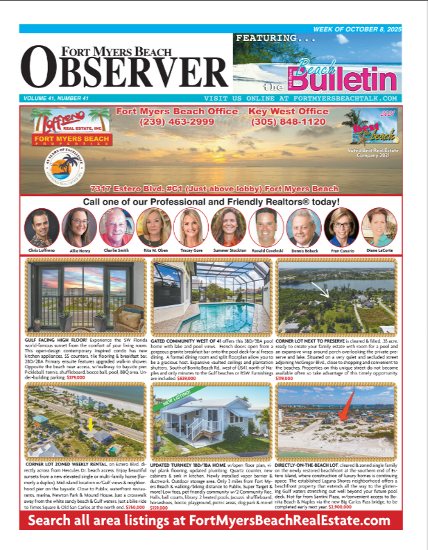 Beach Observer 10/08 - FORT MYERS - Beach Observer and Beach Bulletin
